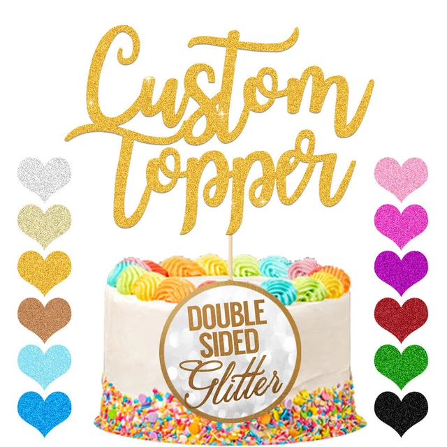 PERSONALISED CAKE TOPPER Happy Birthday Decoration Customized Any Word ...
