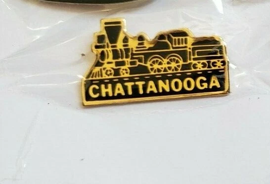 VINTAGE CHATTANOOGA CHOO Choo Lapel Pin Railroad TN ou46 Train gold ...