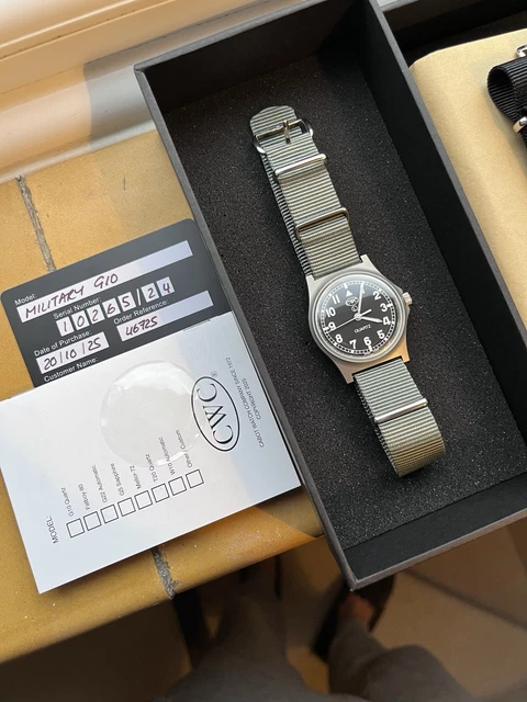 CWC G10 QUARTZ Watch September 2025 Model With 3 X Straps Box & Papers ...