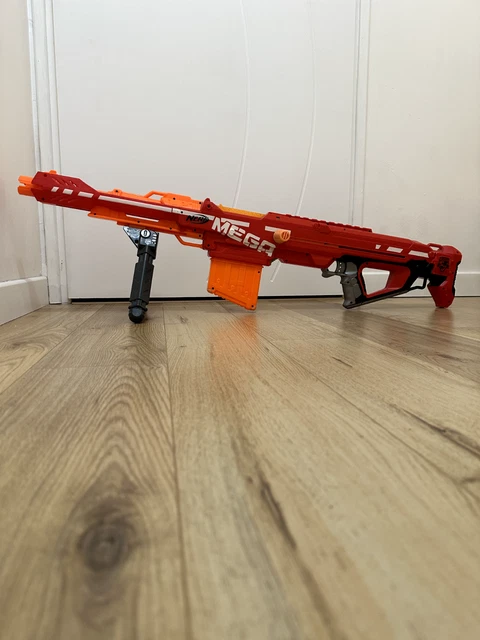 NERF N-STRIKE ELITE CENTURION Mega Series Red Orange Sniper Rifle Dart ...