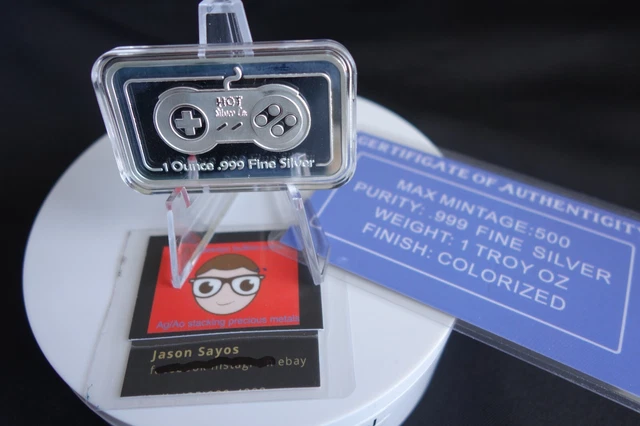 SUPER MARIO BROS & TMNT Turtles- 1 oz troy .999 Fine Silver Enameled ...