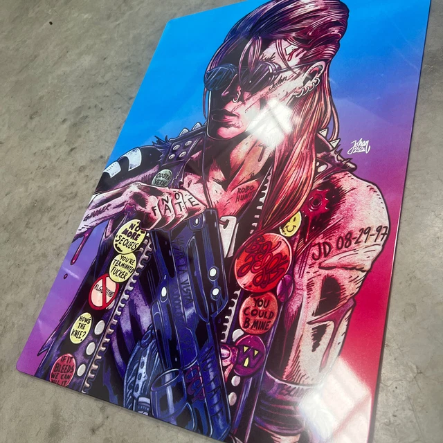 TERMINATOR SARAH CONNOR Métal Affiche 80s Homme Cave T800 Cyberdyne ...