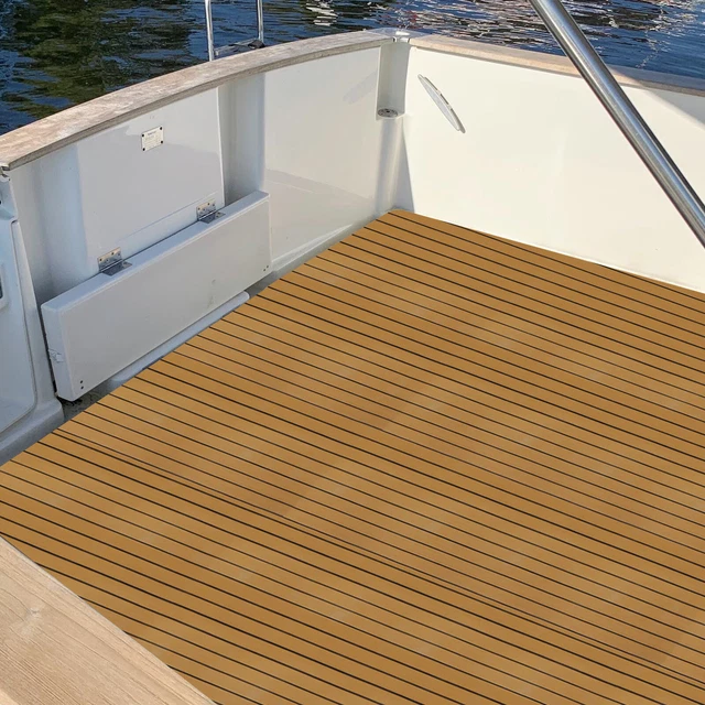 MARINE TEAK EVA Schaum Boot Yacht Decking Bodenbelag Selbstklebend Pad ...