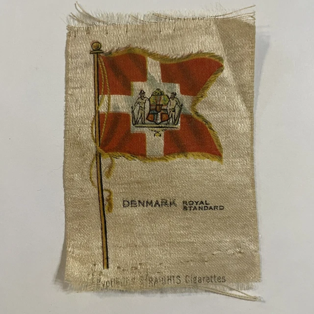 DENMARK ROYAL STANDARD Flag Danish Coat Of Arms Tobacco Silk Cigarettes ...