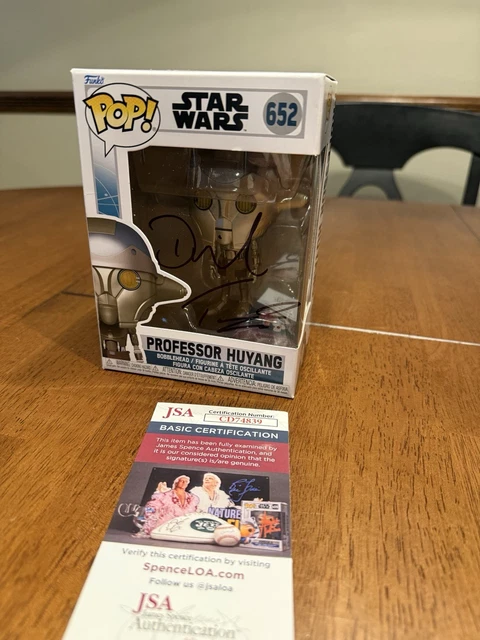 FUNKO POP! STAR Wars Professor Huyang #652 Signed DAVID TENNANT + JSA £ ...