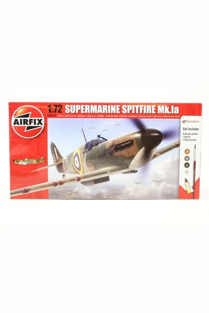 AIRFIX SUPERMARINE SPITFIRE Mk.1a A68206 1:72 Scale Kit Set £8.99 - PicClick UK