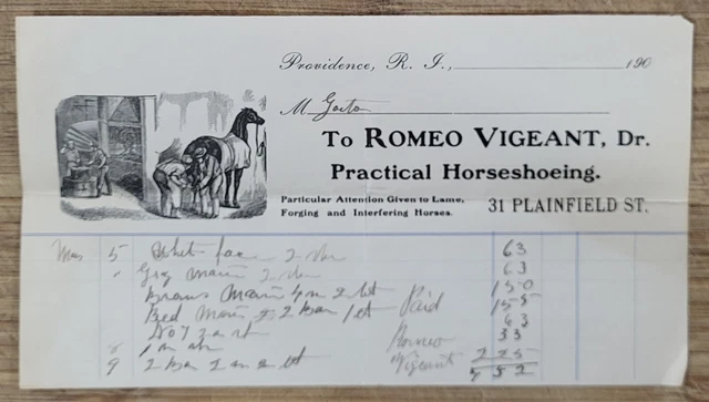 1906 LETTERHEAD RHODE Island Providence Romeo Vigeant Practical ...