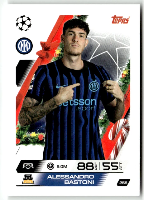 TOPPS MATCH ATTAX CL 2025-26 N° 255 Alessandro Bastoni Spécial Noël EUR 1,81 - PicClick FR