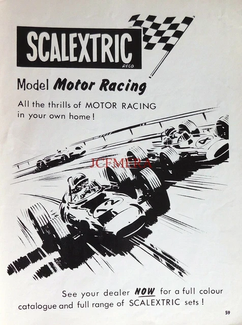 SCALEXTRIC ADVERT 1965 #6 - 'Scale Model Motor Racing' Sets PRINT £3.47 ...