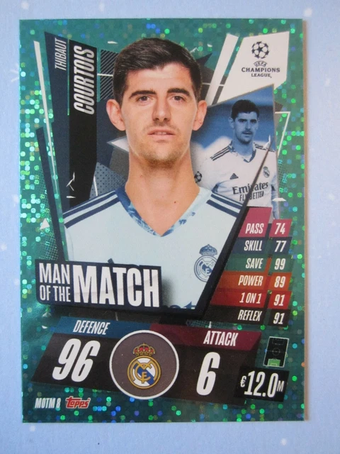 MATCH ATTAX EXTRA CL/EL 2020/21 MOTM card - Thibaut Courtois of Real ...