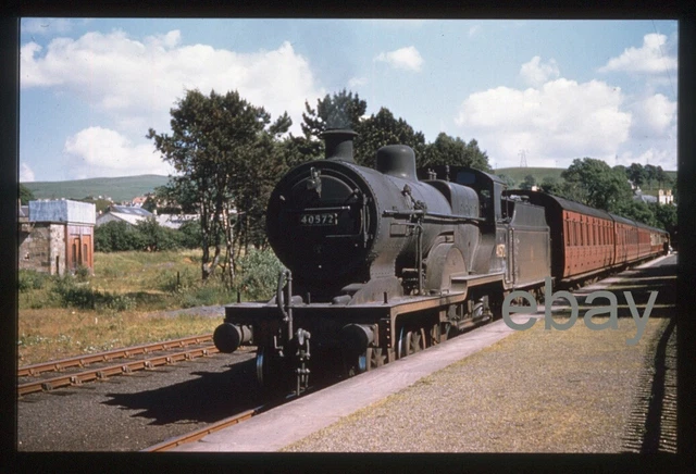 35MM SLIDE - ex LMS 2P 40572 at Dalmellington w/ 16:10 to Ayr, Scotland ...