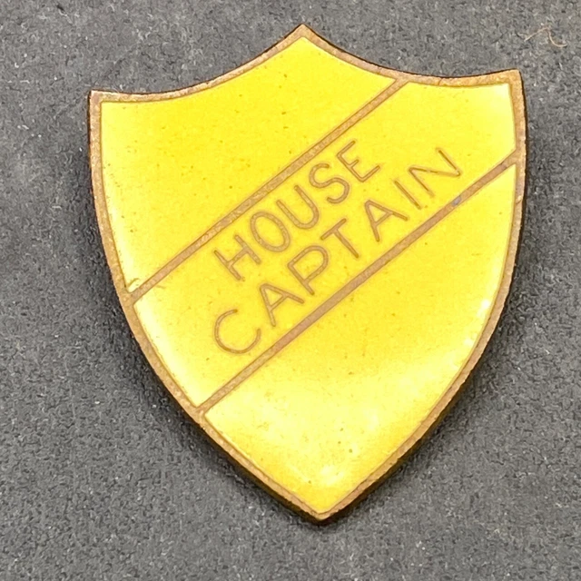 HOUSE CAPTAIN VINTAGE Enamel Badge 1960's Vintage School Pin Fattorini ...