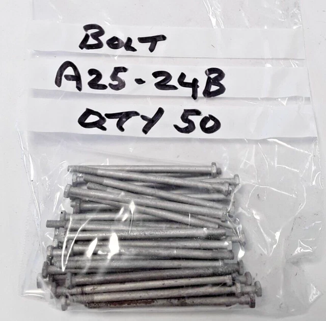 SET OF 50 A25-24B Bolts, NOS, Aircraft, Hardware, BA/BSF, Steel £36.99 ...