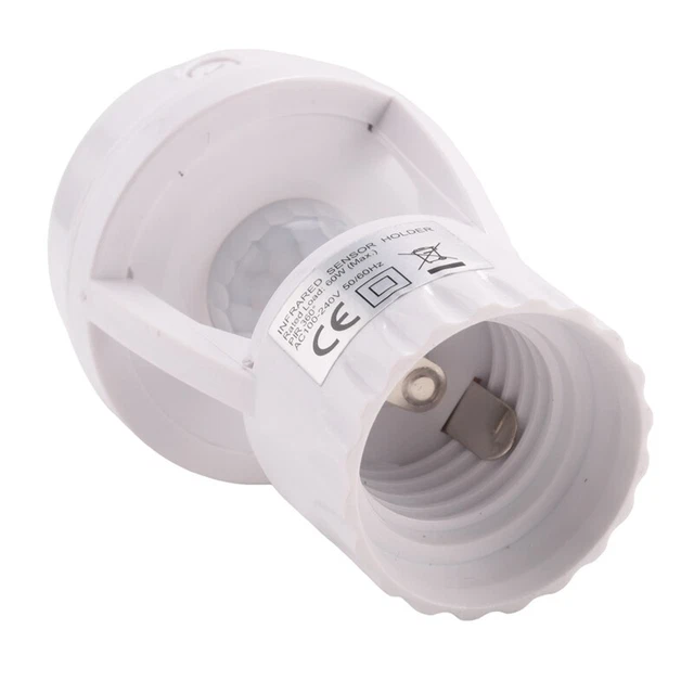 2X(E27 LED 220V Vis Porte-Ampoule LED PIR Infrarouge Capteur de ...