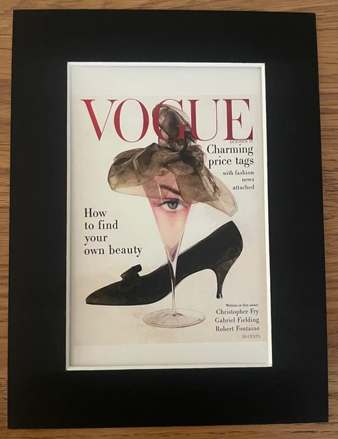 VOGUE FASHION POSTCARD Wall Art – Mounted 8x6 Display Picture – Ready ...