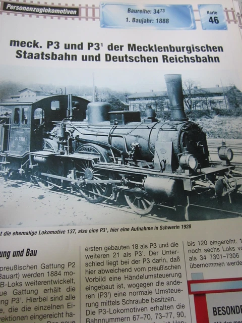 BAHN LOKAUFRISSE DAMPF Personenzug 46 meck. P3, P3.1 mecklenb ...