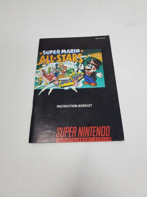 SUPER MARIO ALL Stars Super Nintendo SNES Manual Instruction Booklet ...