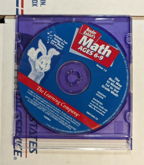 PC CD-ROM READER Rabbit's Math Ages 6-9 Disc Only $8.08 - PicClick