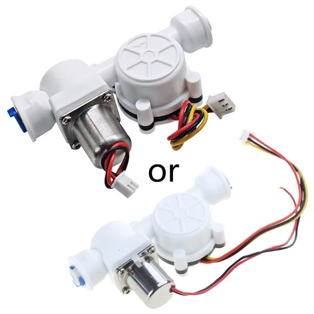 1/4& QUICK CONNECT Water Flow Sensor Easy Wiring Hall Effect Flowmeter ...