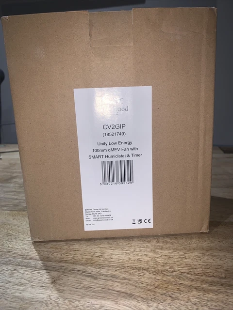 GREENWOOD AIRVAC CV2GIP Unity Any Room 100mm Smart Extractor Fan £50.00 ...