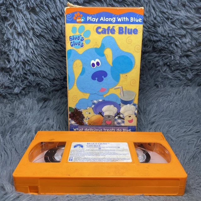 BLUES CLUES CAFE Blue VHS 2001 Nickelodeon Math Restaurant Vocabulary ...