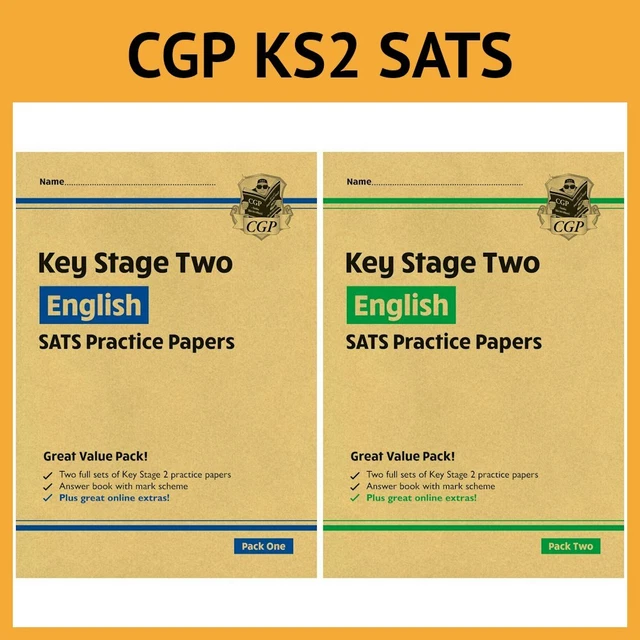 2025 KS2 ENGLISH SATS Practice Papers Pack 1 & 2 with Answers - New CGP £15.95 - PicClick UK