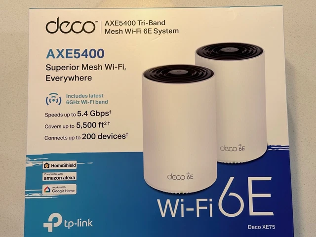 TP-LINK DECO 2-PACK AXE5400 Tri-Band WiFi 6E Mesh System (XE75 Pro) - 2 ...