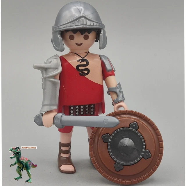 PLAYMOBIL FIGURA GLADIATORE romano-circo-colosseo di roma-guerriero ...