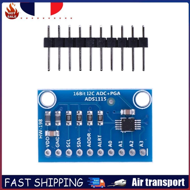 # ADS1115 16 Bit I2C ADC Analog-to-Digital Converter for Arduino RPi ...