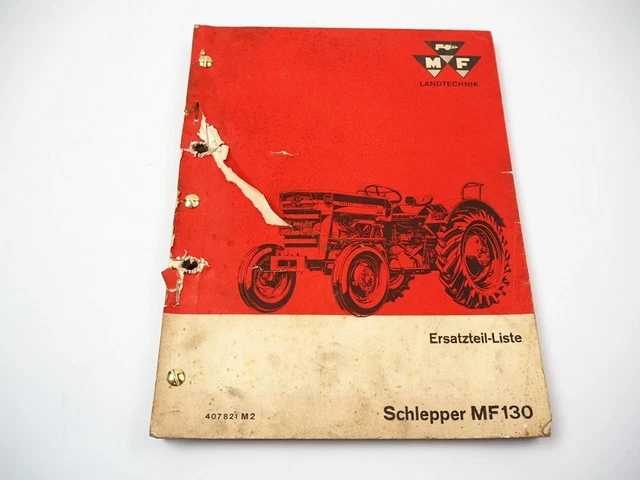 MASSEY FERGUSON MF 130 Traktor Schlepper Ersatzteilliste ...