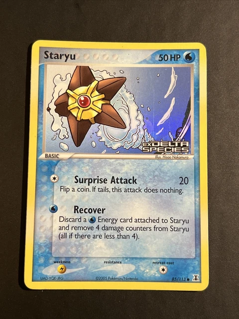 POKEMON ENG RARE Holo Foil Staryu 85/113 Ex Species Delta Stamp Stamped ...