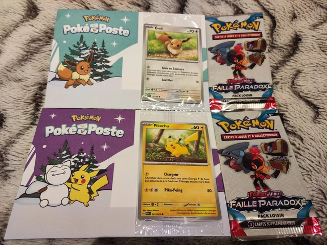 POKÉMON TOGETHER EEVEE & Pikachu 151 Promo Cards + Envelopes Pokepost ...
