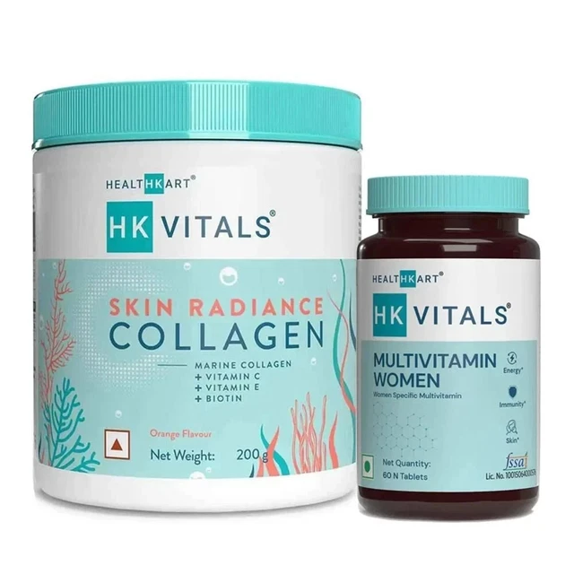 HK VITALS MULTIVITAMIN Women & Skin Radiance Collagen for Healthy Skin ...