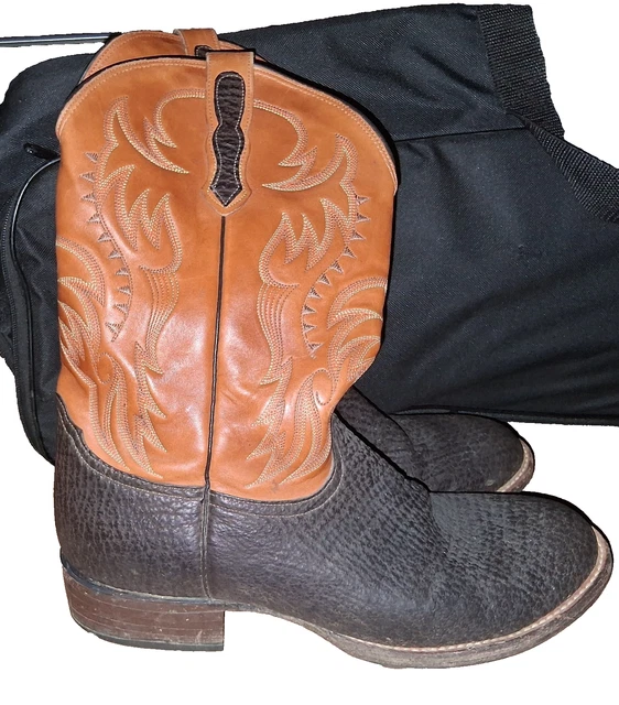 NOCONA BLACK BULL Hide Leather Western Cowboy Boots w/ Almond Toe Men's 11.5EE £142.73 - PicClick UK