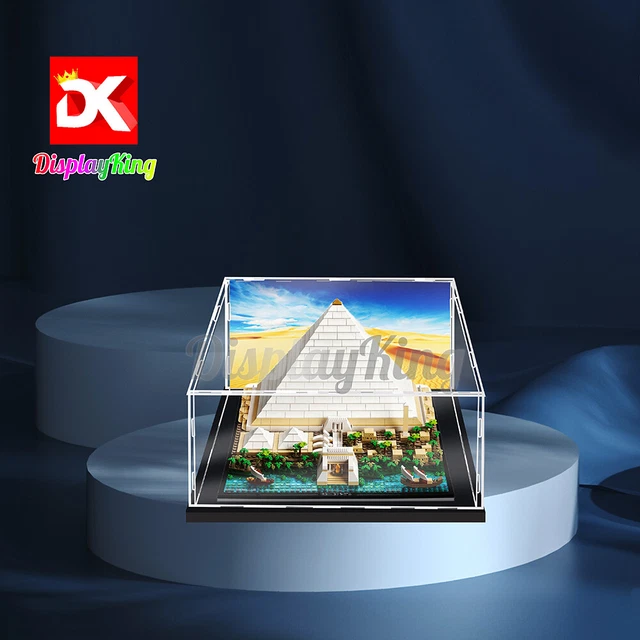 DISPLAY KING-ACRYLIC DISPLAY case for Lego Great Pyramid of Giza 21058 ...