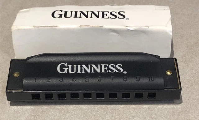 GUINNESS HARMONICA MOUTH Organ / Blues Harp. Black Plastic. £5.45 ...