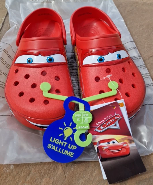 CROCS DISNEY/PIXAR LIGHTNING McQueen Light Up Adult Clog Size UK 5/6 ...