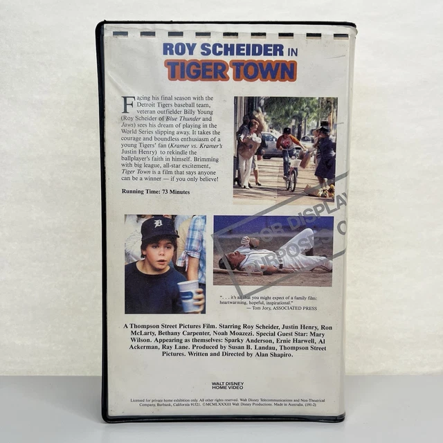 TIGER TOWN VHS (1983) Walt Disney Home Video PAL Roy Scheider Justin ...
