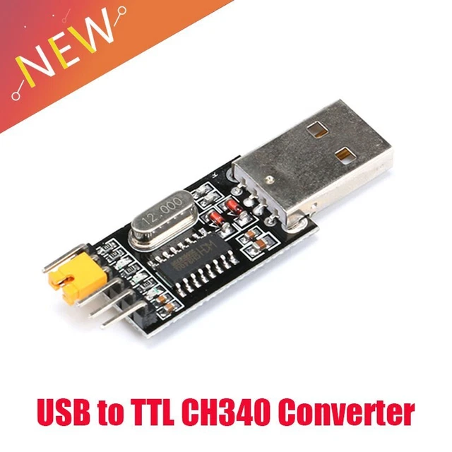 USB TO TTL Converter UART Module CH340 3.3V 5V STC Download Cable Brush ...