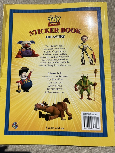 TOY STORY STICKER Book Disney Pixar Treasury 6 books in 1 Unused Like ...