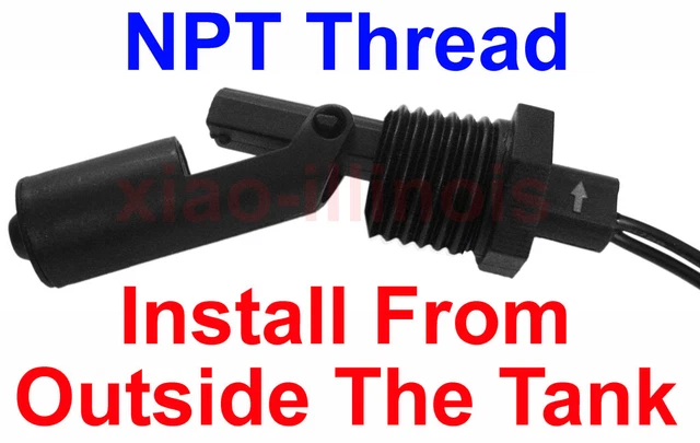 FLOAT SWITCH LIQUID Water Level Sensor INSTALL from OUTSIDE the TANK! B ...