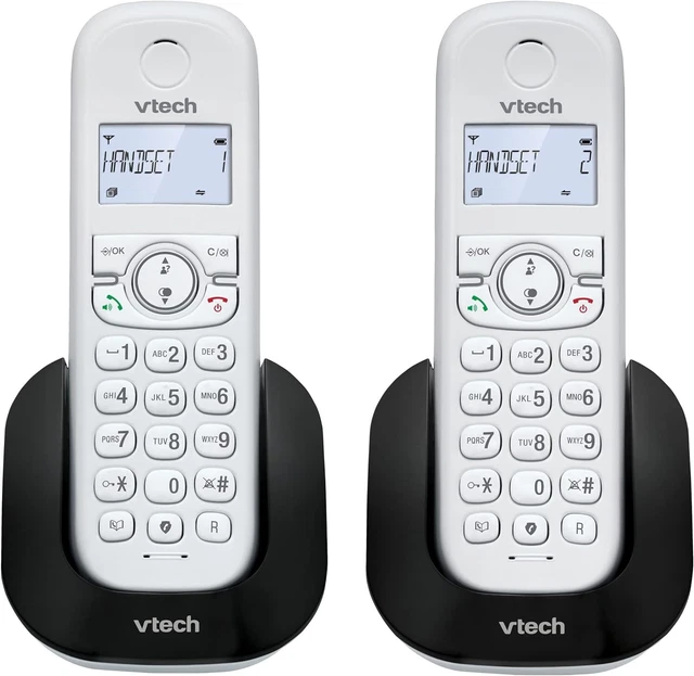 VTECH CS1501 DECT Cordless Phone with Call Block, 2 Handsets, Intercom ...