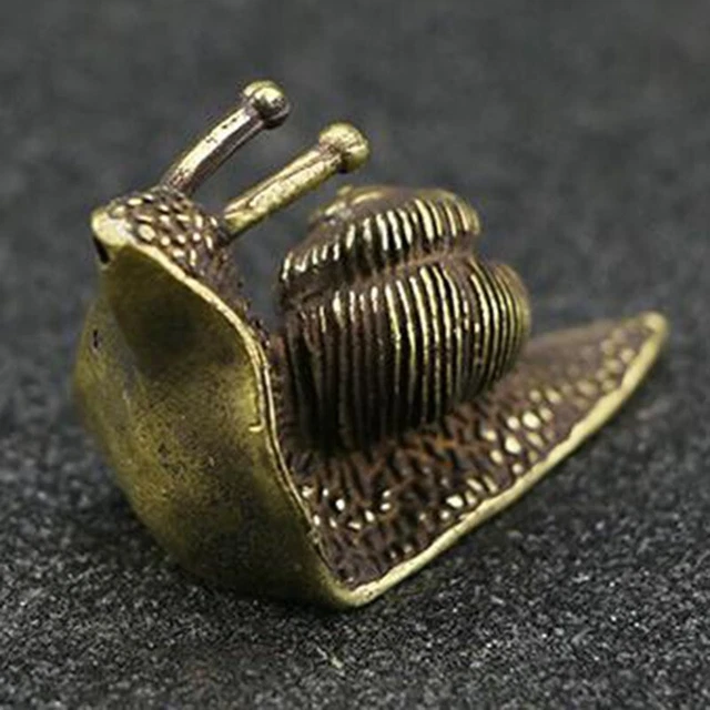 MINI FIGURINE PORTABLE escargot en laiton pour d coration de table ou porte-enc EUR 9,90 ...