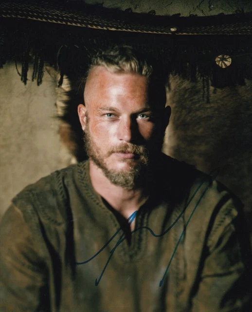 TRAVIS FIMMEL SIGNED Autogramm 20x25cm VIKINGS in Person autograph COA ...