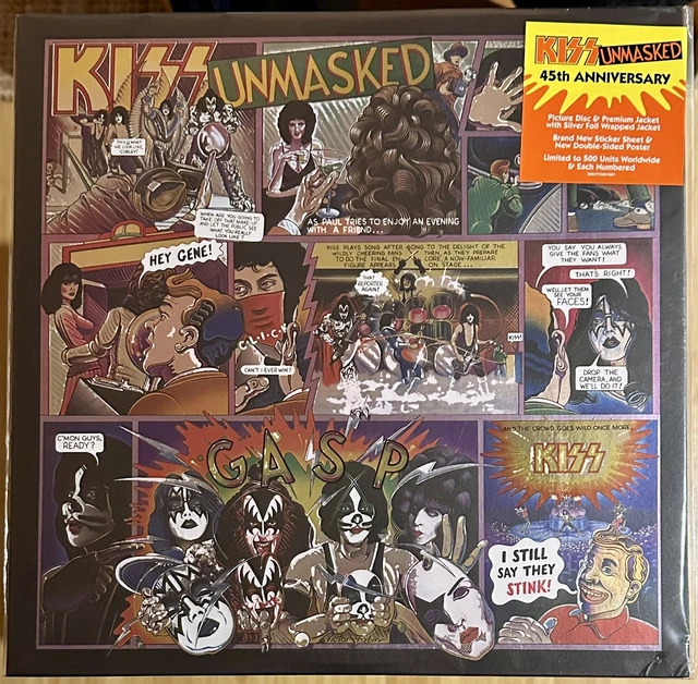 KISS UNMASKED 45TH Anniversary Picture Disc Vinyl New Sealed Limited ...