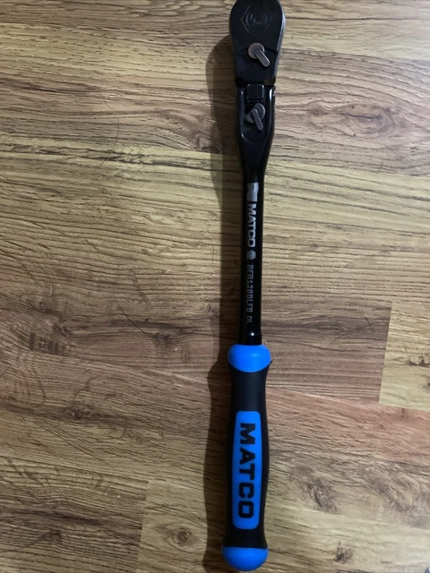 NEW! MATCO TOOLS BLACK NICKEL & Blue3/8 Locking Flex Head Ratchet 12.5 ...