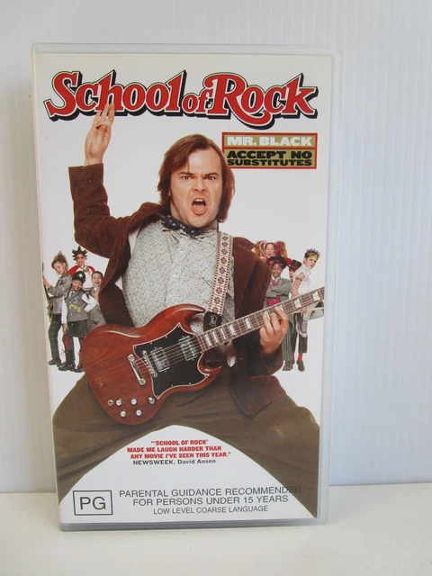 SCHOOL OF ROCK, Jack Black, VHS Tape, Vintage Video, Movie, PG, 2003 ...