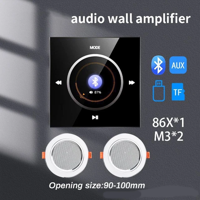 WALL-MOUNTED BLUETOOTH AUDIO Control Panel 86 with 2x25W Amplifier ...