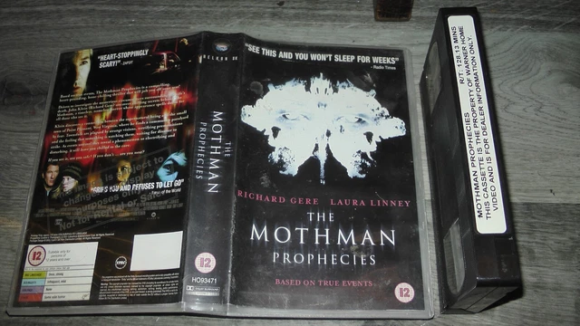 THE MOTHMAN PROPHECIES VHS Big Box Timecode Sample Dealer Rental TBC ...