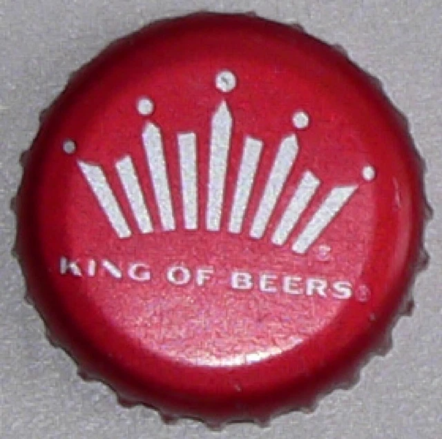 BOTTLE CAP, BUDWEISER ® crown, beer collectible, red/white glass beer ...